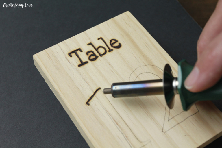Make Rustic Wedding Table Numbers With This Woodburning Tutorial
