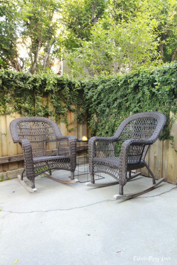 DIY Wooden Ladder Outdoor Shelving Unit - Create Pray Love